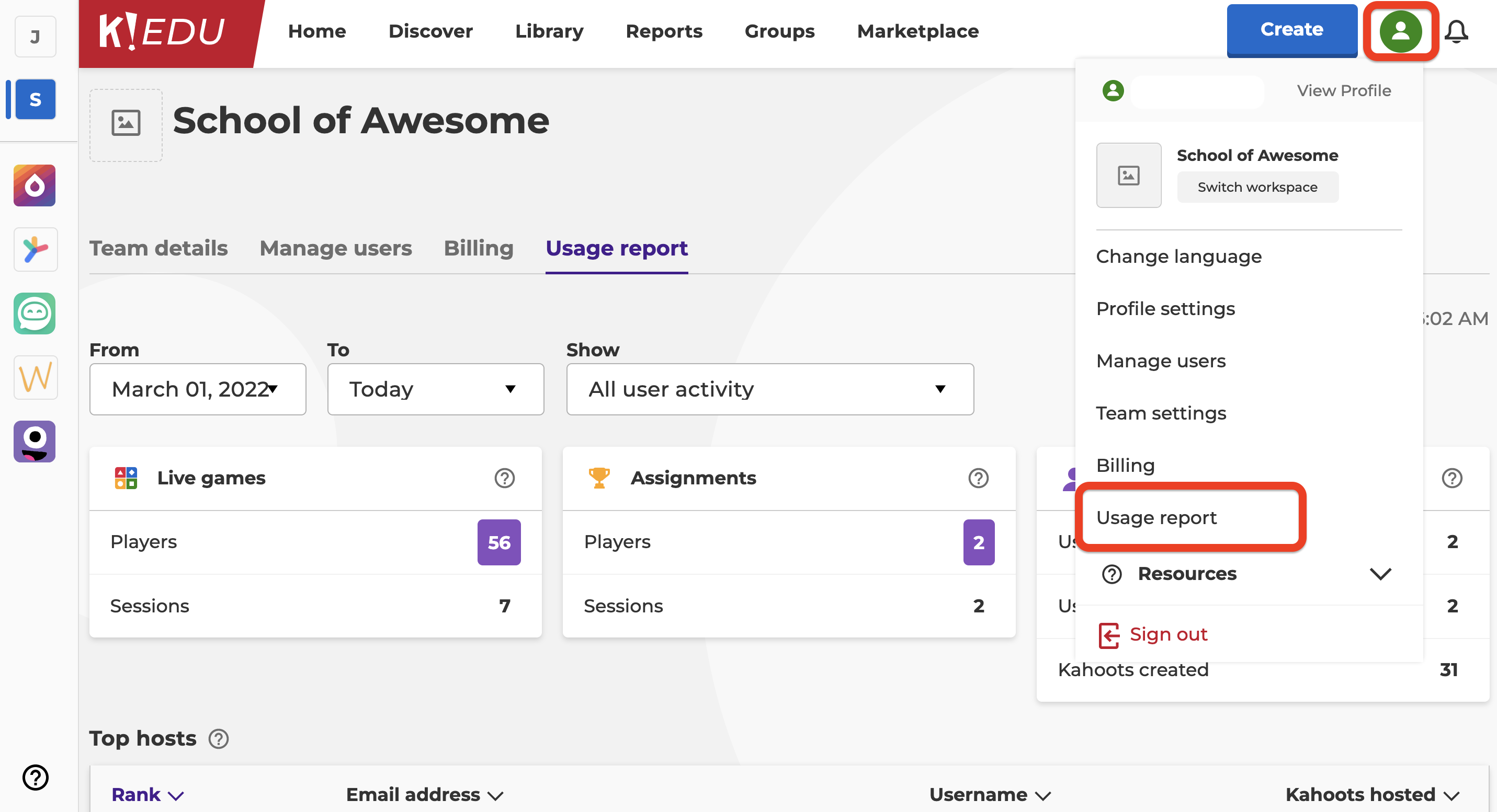 Intro To Usage Report Help And Support Center 
