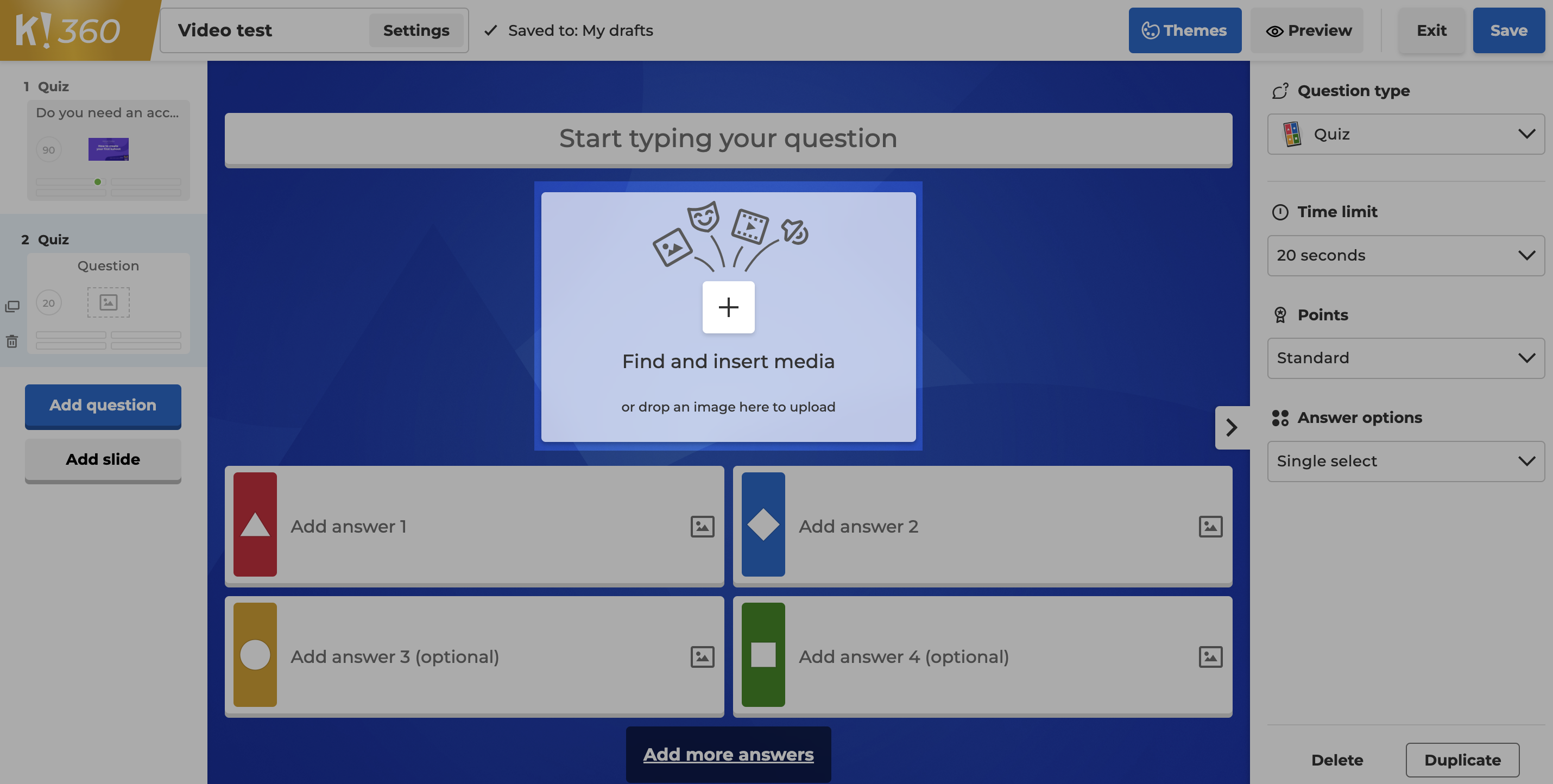 How To Add A Video To Kahoot Help And Support Center