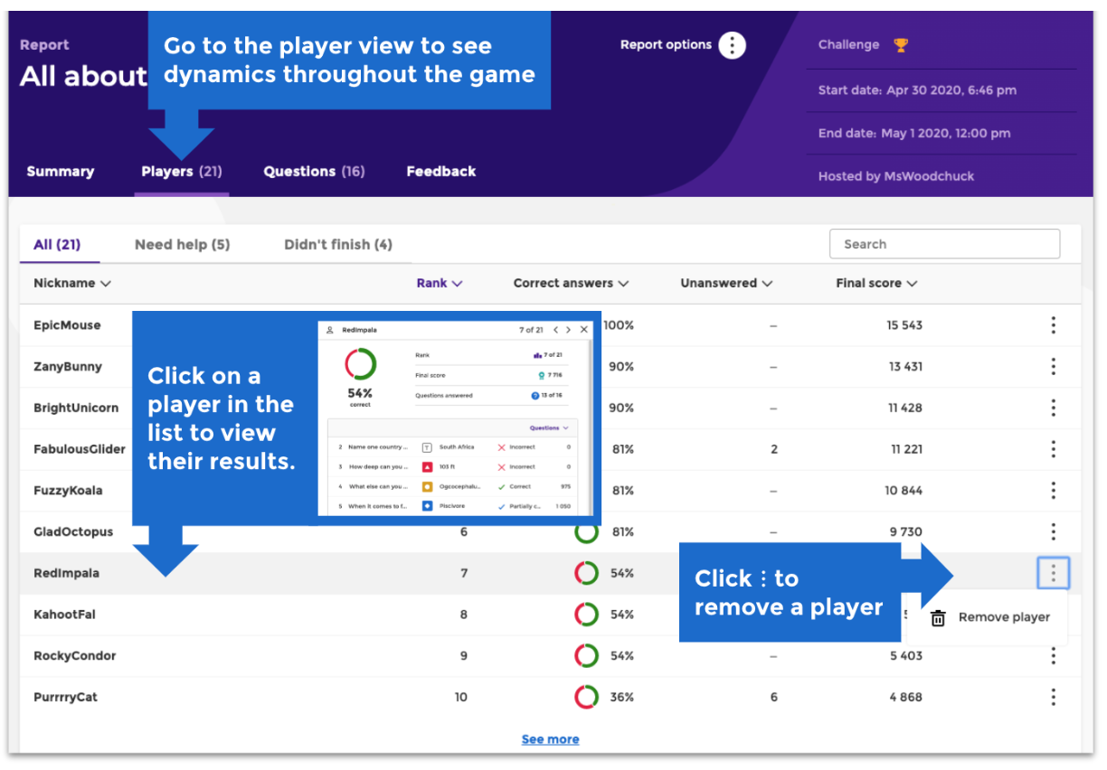 Kahoot! quiz reports – Help Center
