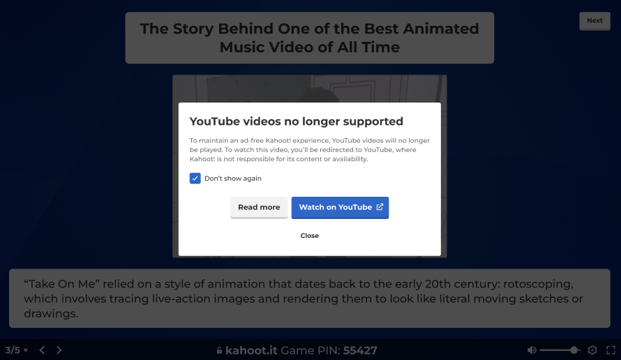 Por qué no puedo añadir o reproducir vídeos de YouTube en Kahoot! ¿ya no? – Centro de ayuda y ...