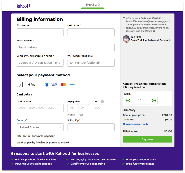 How do I start a subscription? – Kahoot! Help & Resource Center