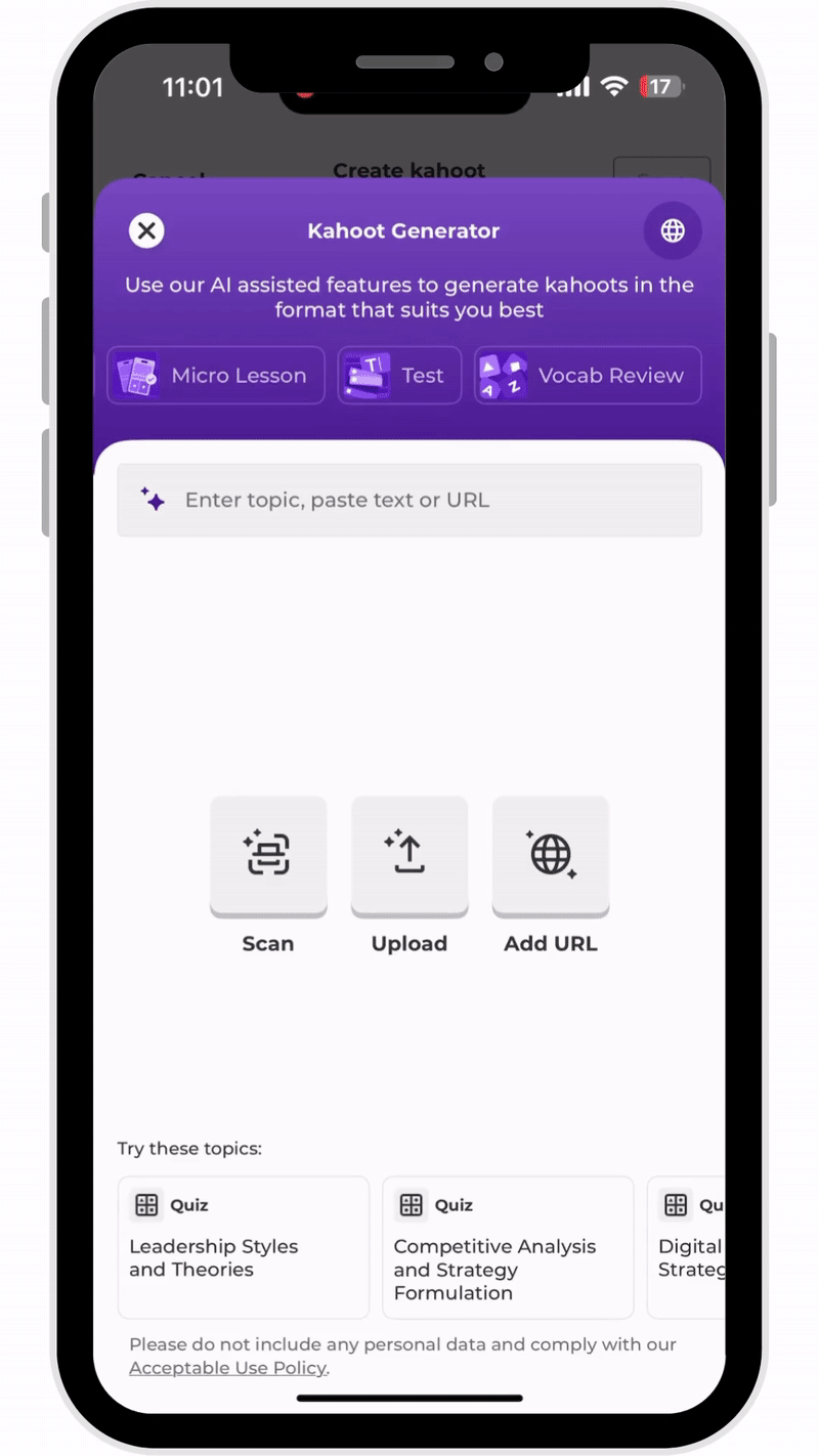 How to use Kahoot! AI tools in mobile app – Kahoot! Help & Resource Center