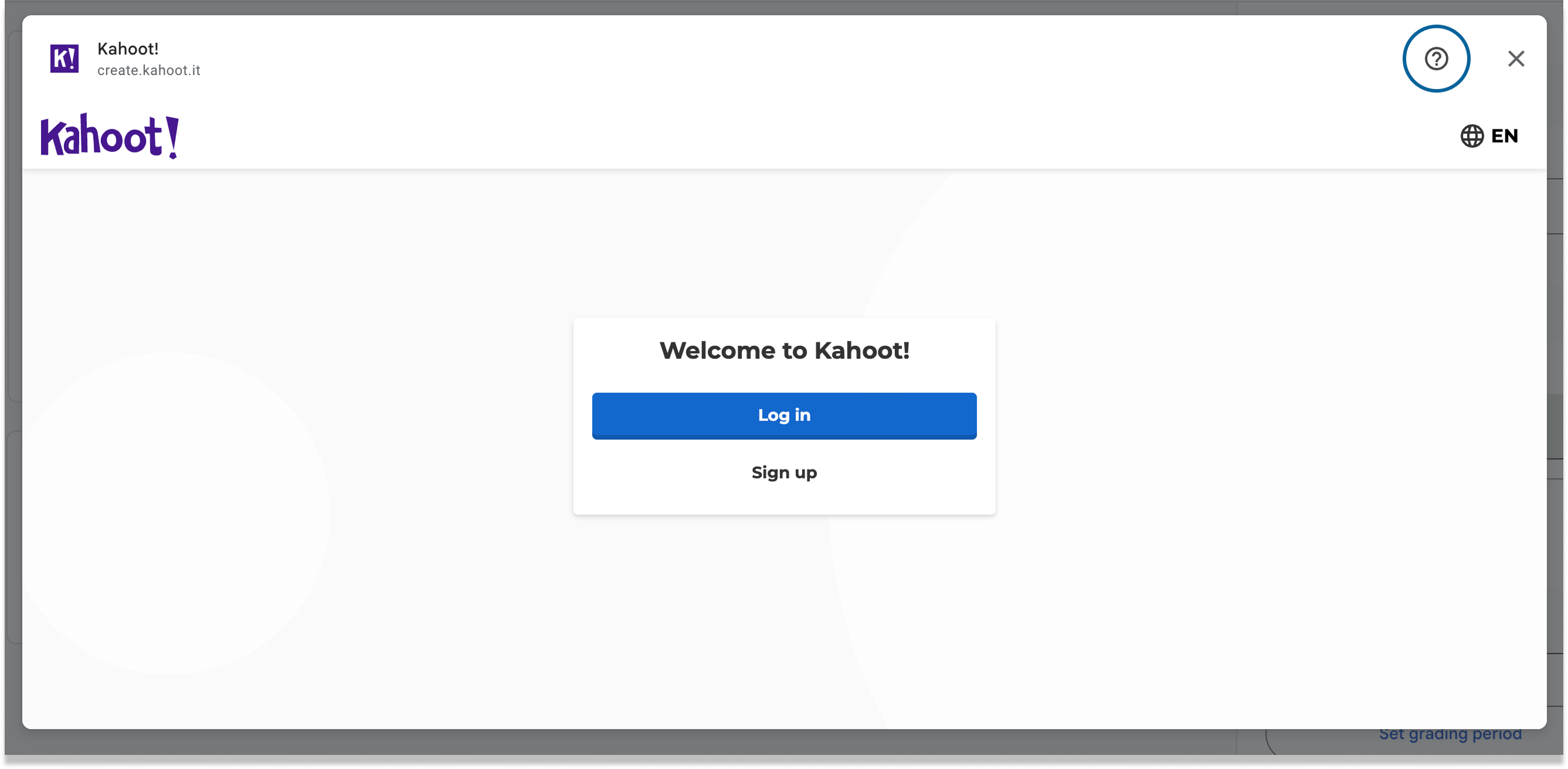 Google Classroom Kahoot! tilføjelse – Kahoot! Hjælp og ressourcecenter