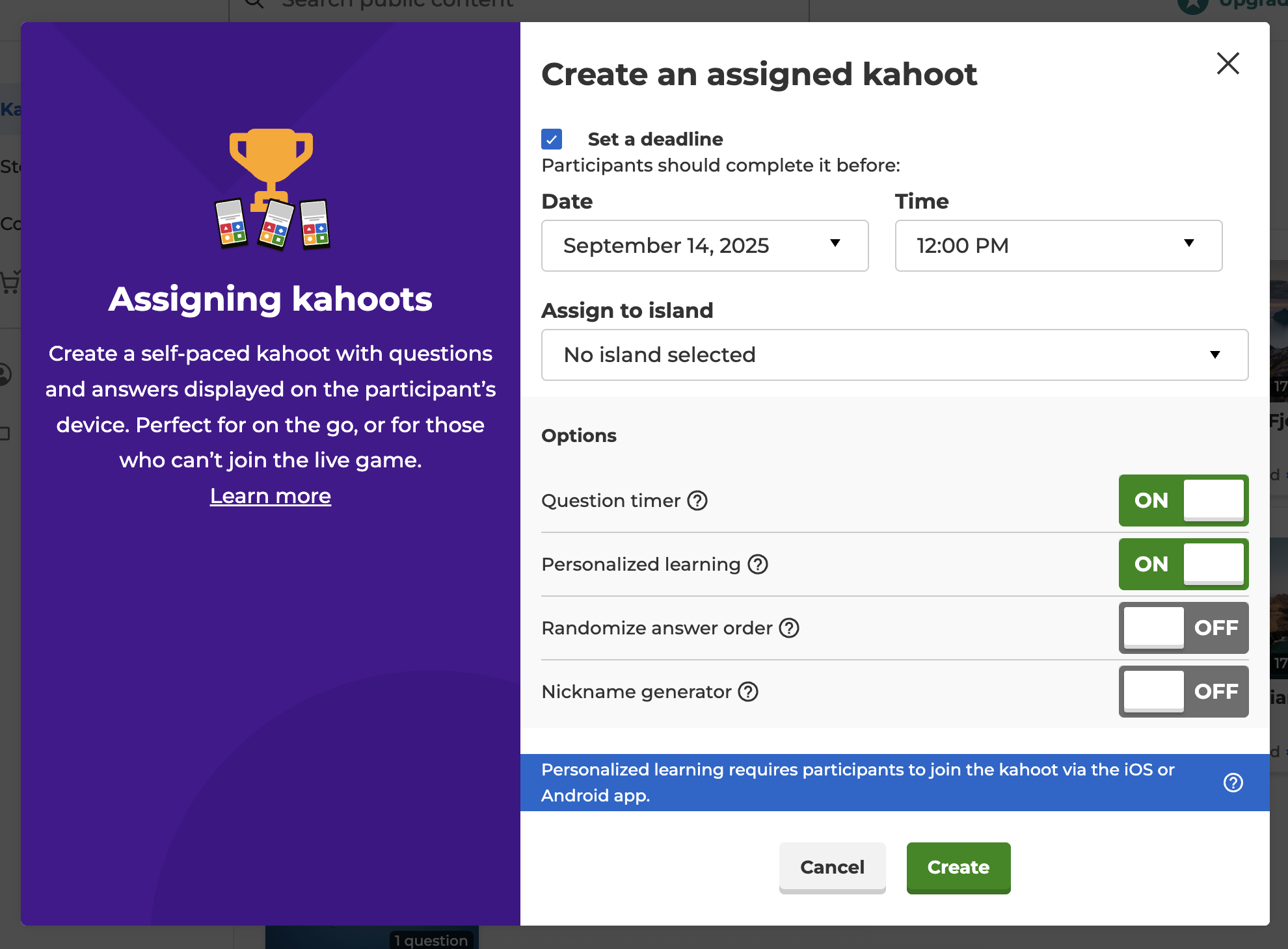 How to assign a kahoot in web platform – Kahoot! Help & Resource Center