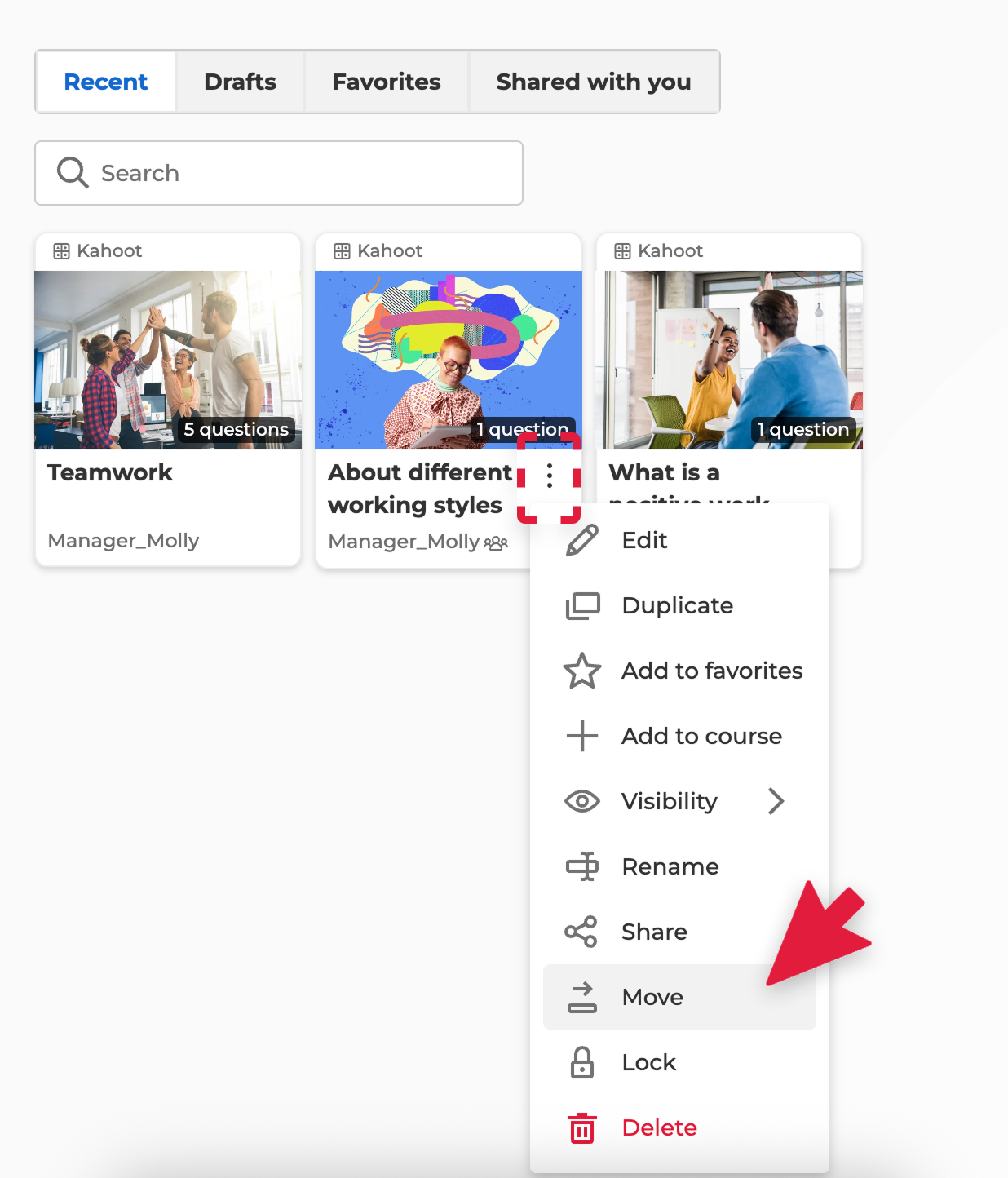 ¡Cómo utilizar Kahoot! carpetas – Centro de ayuda y recursos Kahoot!
